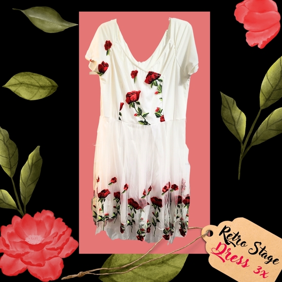 Retro Stage | Dresses | Retro Stage 3x White Pinup Style Dress With ...